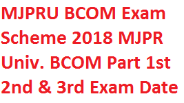 MJPRU BCOM Exam Scheme 2019 MJPR Univ. BCOM Part 1st 2nd & 3rd Exam ...