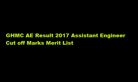 GHMC AE Result 2020 Assistant Engineer Cut off Marks Merit List - ExamsLeague
