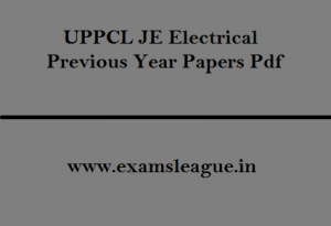 UPPCL JE Electrical Previous Year Papers Pdf in Hindi Sample & Model ...