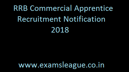 RRB Commercial Apprentice Recruitment Notification 2020 Apply Online CA ...