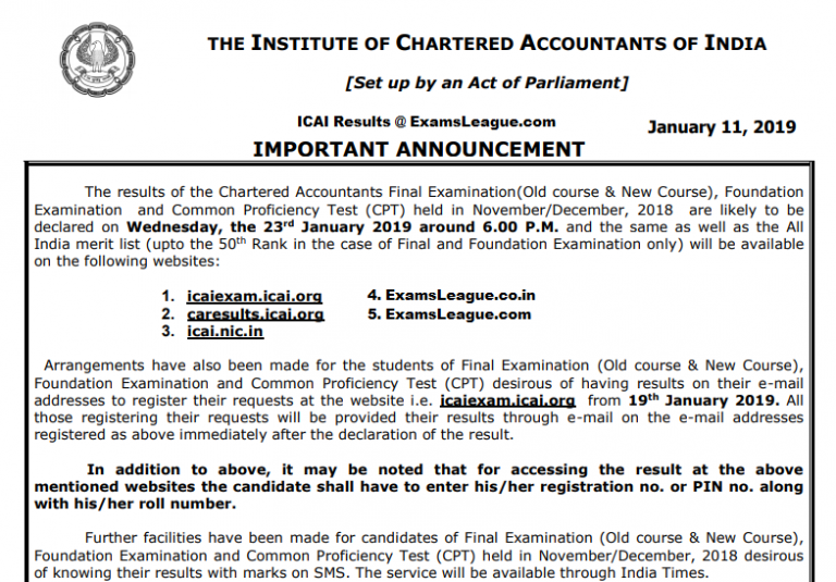 CA Result CPT IPCC Final July 2024 @ icaiexam.icai.org (Declared)