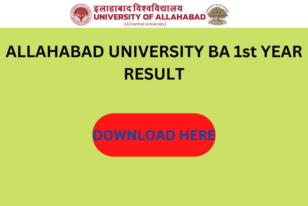 Allahabad University BA 1st Year Result 2024 allduniv.ac.in BA Part 1 ...